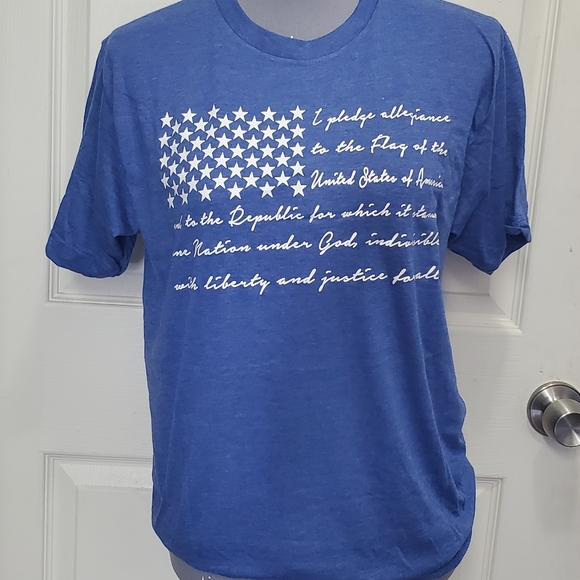 Tultex | Tops | Pledge Of Allegiance Flag Tee | Poshmark